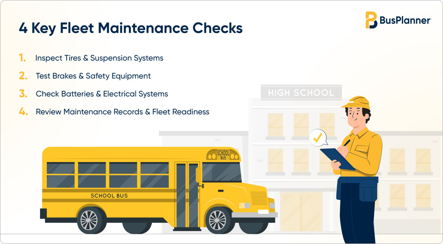 4 Key Fleet Maintenance Checks to Keep School Buses Route-Ready